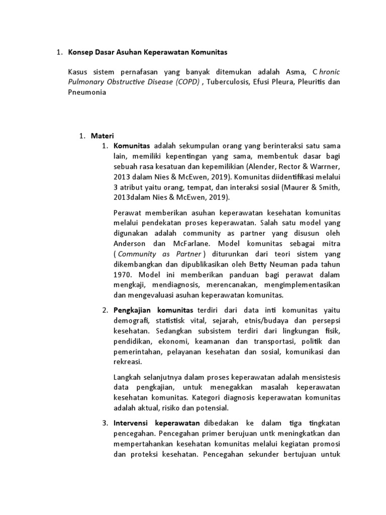 Materi Keperawatan Komunitas | PDF