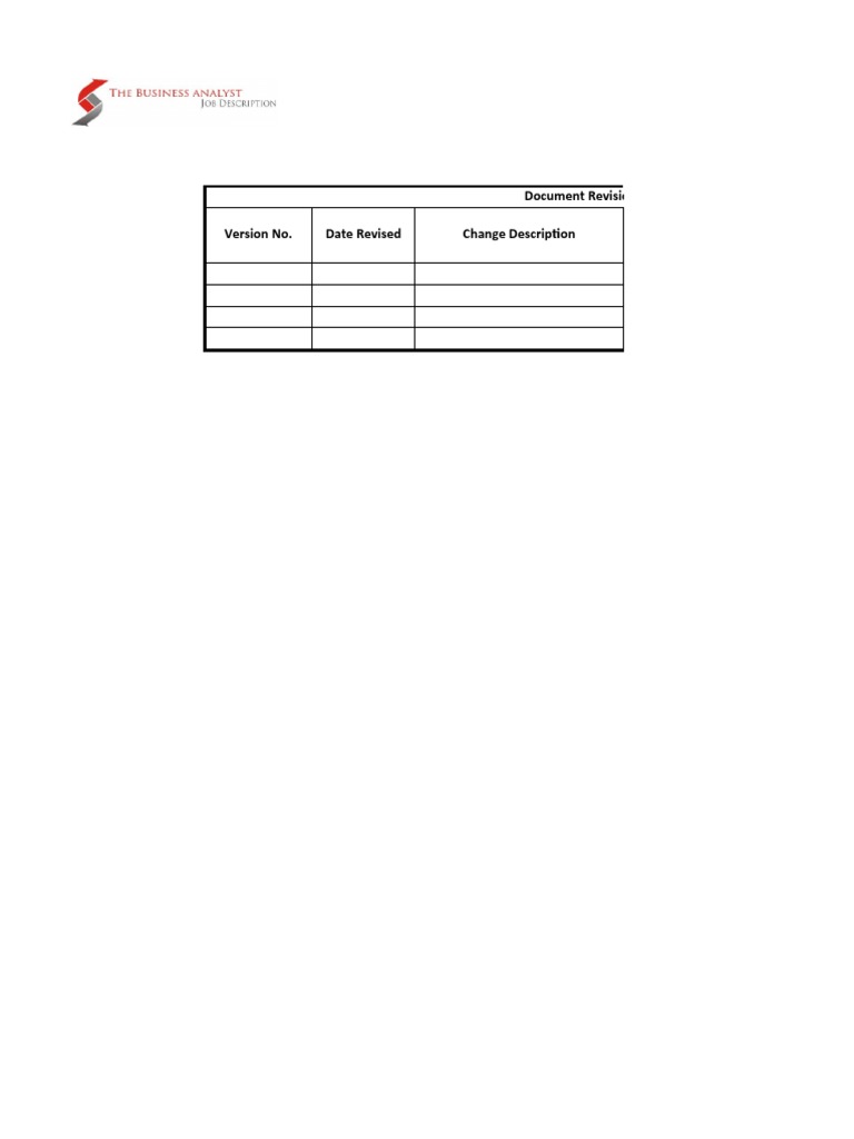 Document Revision Control Table Version No. Date Revised Change ...