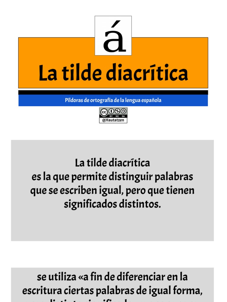 Teoría. Tilde Diacrítica | PDF | Pronombre | Verbo