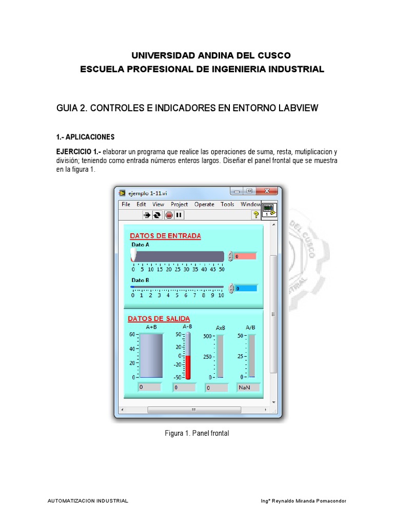 Guia 2 LabView 1 2018 | PDF | Corriente eléctrica | Cantidades fisicas