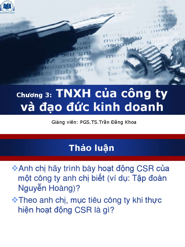 Quan Tri Chien Luoc - Chuong 3 - CSR Va DDKD | PDF