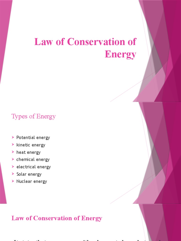 Law of Conservation of Energy Explained | PDF