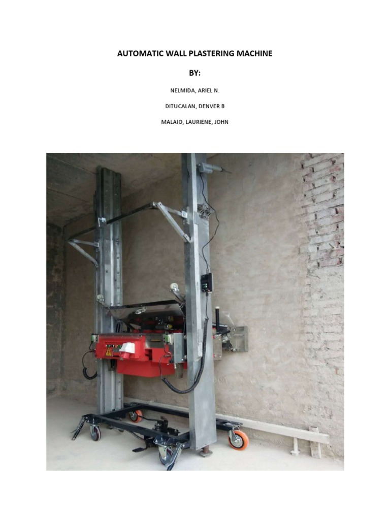 Automatic Wall Plastering Machine | PDF | Wall | Civil Engineering