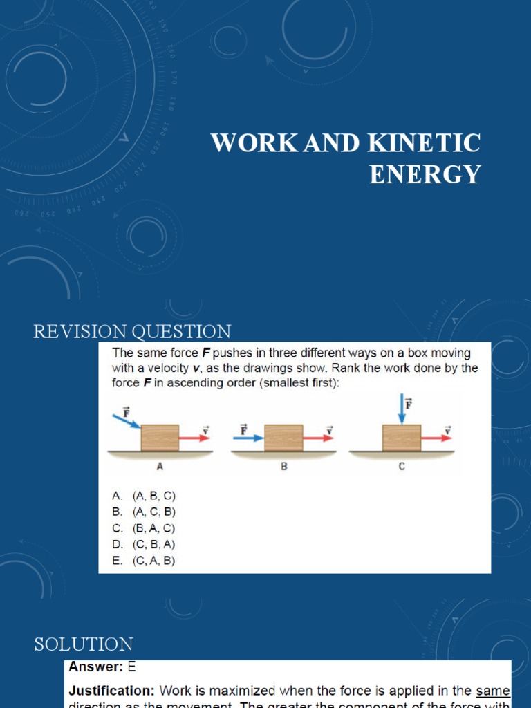 Work and Kinetic Energy | PDF