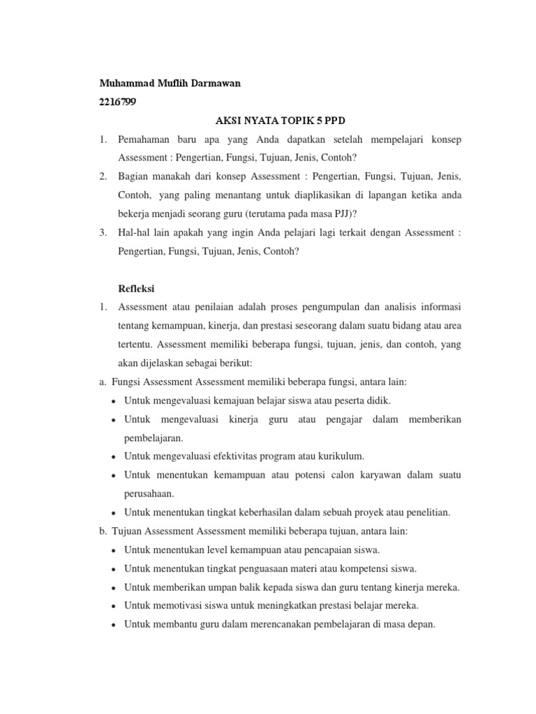 Aksi Nyata - Topik 5 - PPD | PDF