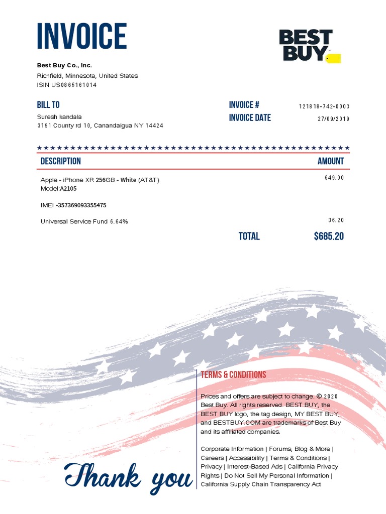 Iphone XR 256 GB Invoice PDF Free | PDF | Mac Os | Apple Inc. Software