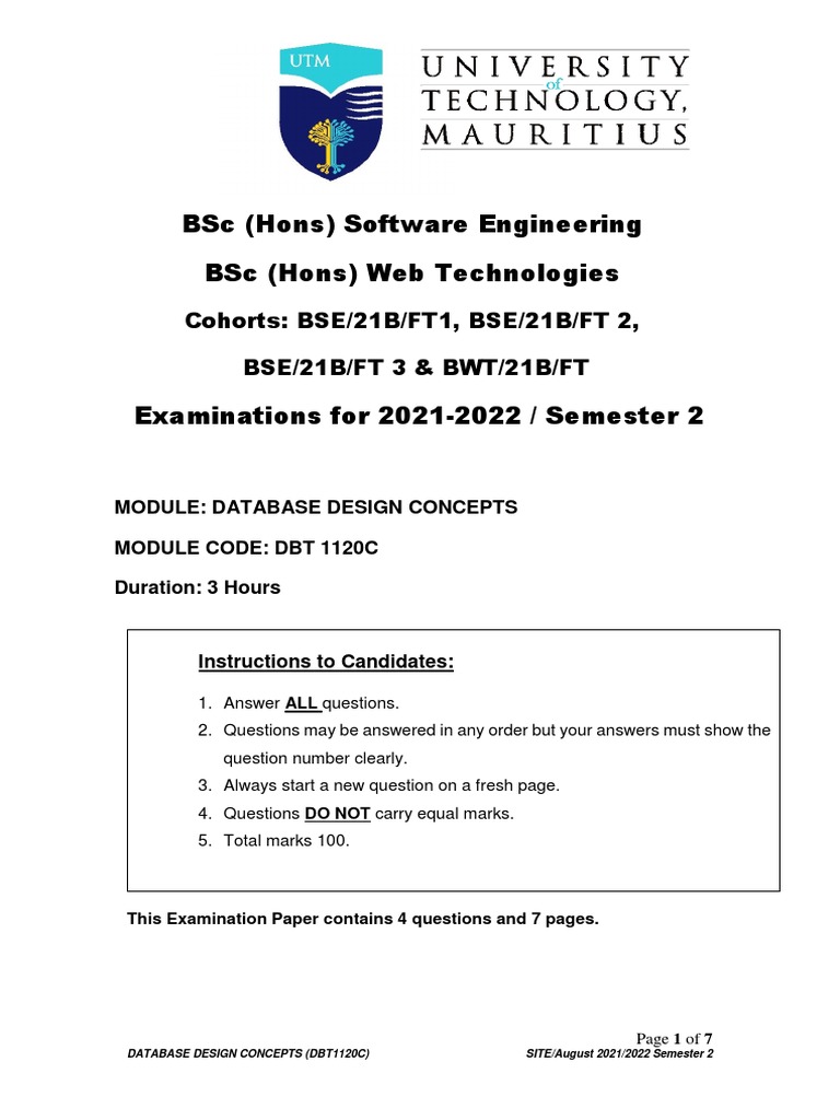 DBT1120C Database Design Concepts | Download Free PDF | Relational Database | Table (Database)