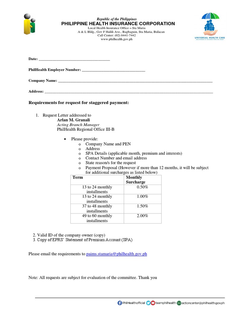 Staggered Payment Request Guidelines | PDF