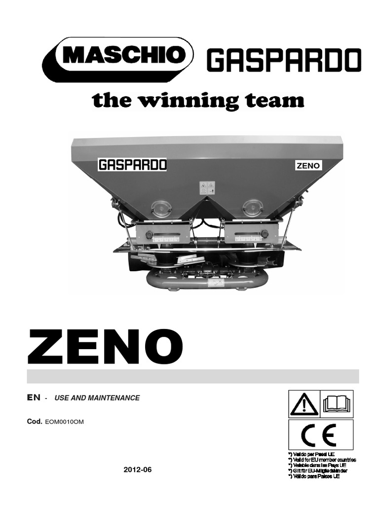 Operation Manual ZENO 2012-06 (EOM0010OM) en | PDF | Tractor | Machines