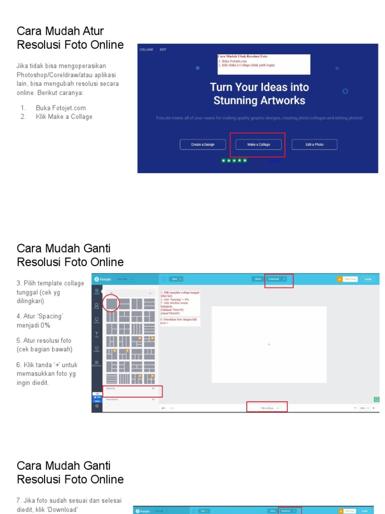 Cara Mudah Atur Resolusi Foto Online | PDF