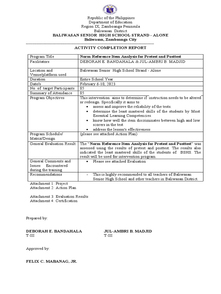 Terminal Report | PDF | Teachers | Education Theory