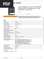 Product Data Sheet: Circuit Breaker Compact Ns800H, 70 Ka at 415 Vac ...
