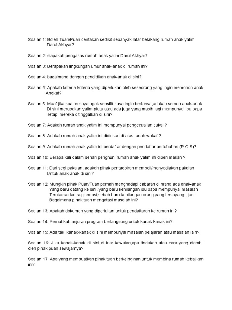 Soalan Interview | PDF
