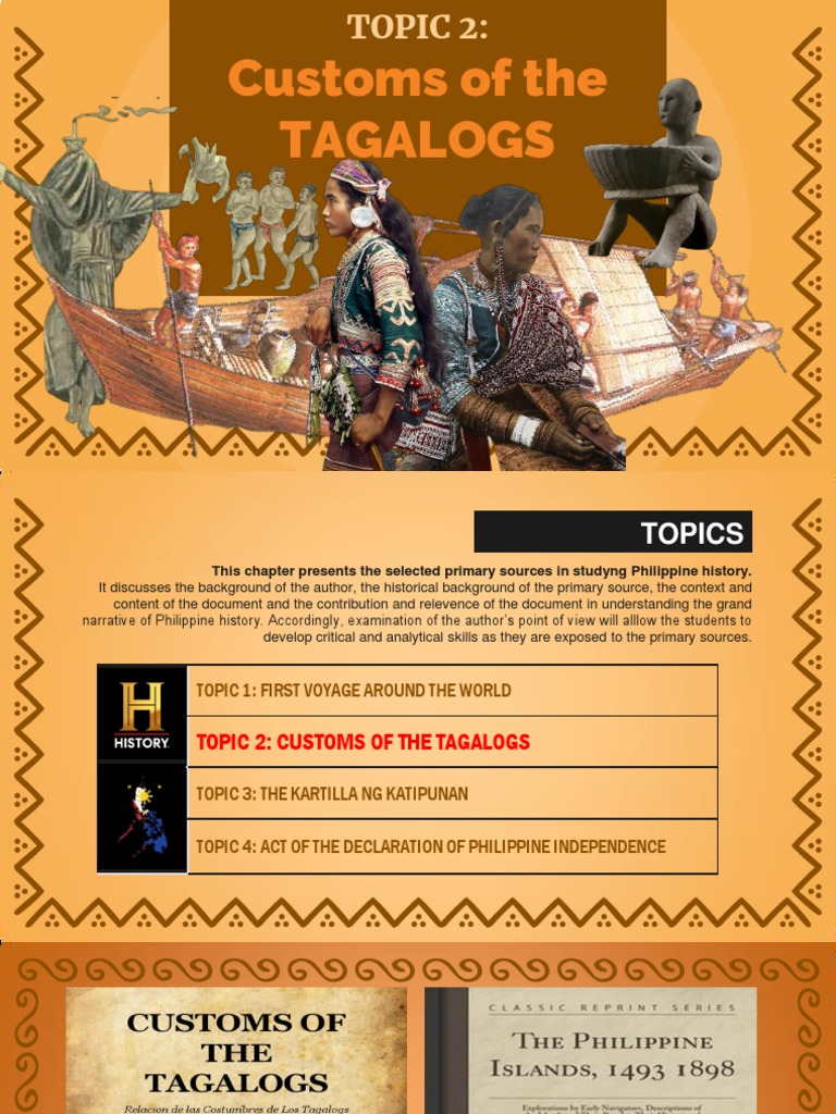 CHAPTER 2 - Historical - Customs of Tagalog 2022 | PDF | Philippines
