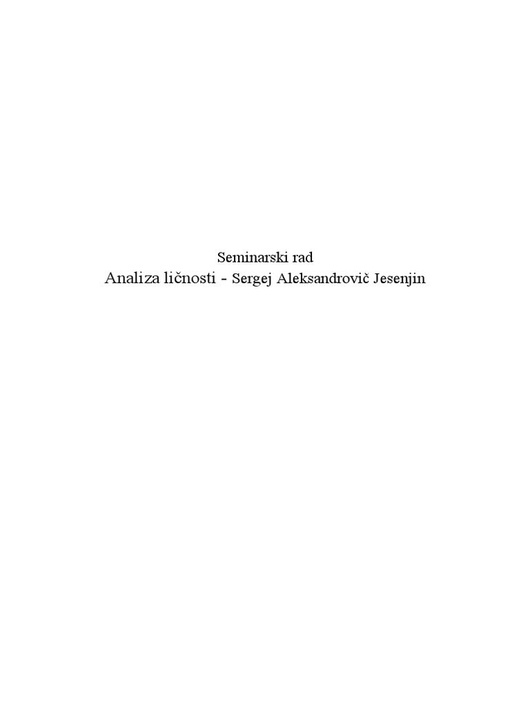 Sergej Aleksandrovič Jesenjin | PDF