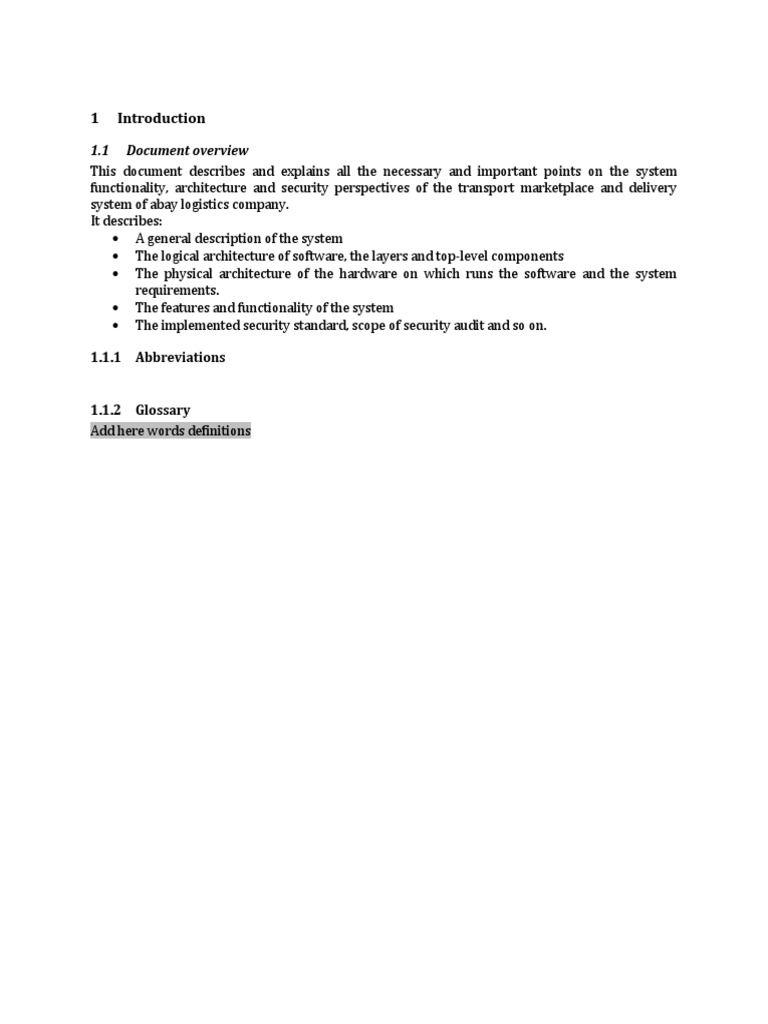 1.1 Document Overview: 1.1.1 Abbreviations 1.1.2 Glossary | PDF | World Wide Web | Internet & Web
