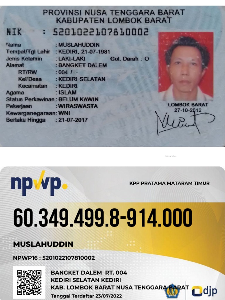 KTP NPWP KOMISARIS PT MAL TAHUN 2022 (1) | PDF