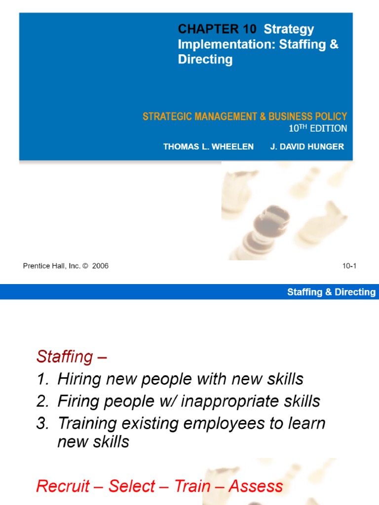 Strategy Implementation - Staffing and Directing | PDF