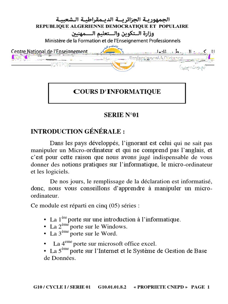 Introduction à l'informatique | PDF | Imprimante (Informatique) | Clavier d'ordinateur