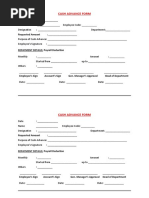 Salary Advance Request Form Template | PDF