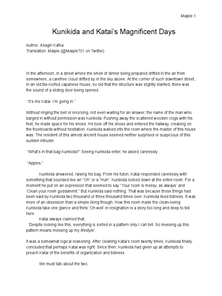 Kunikida and Katai's Magnificent Days | PDF | Security Hacker | White ...