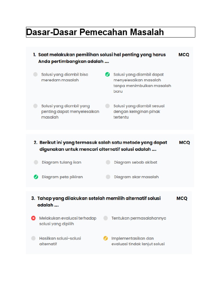 Cara Pemecahan Masalah | PDF