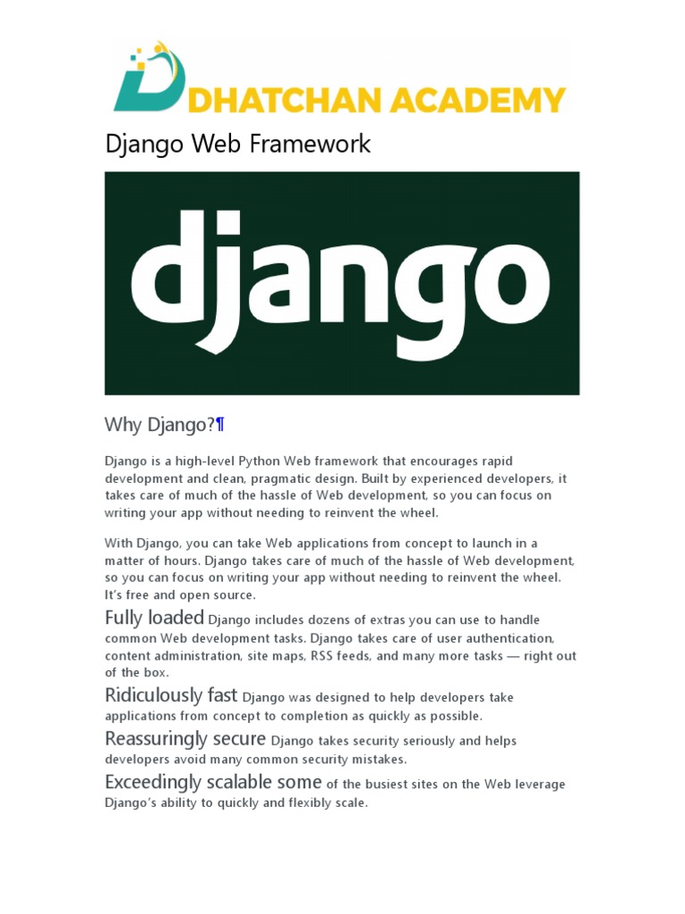 Django Framework Pdf Modelviewcontroller Networking