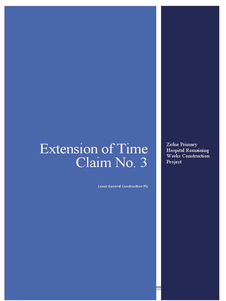 Extension of Time Claim For Building Project | PDF | Business