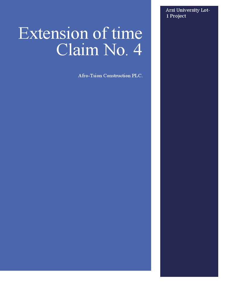 Arsi University Project Time Extension Claim | PDF | Civil Law (Legal ...