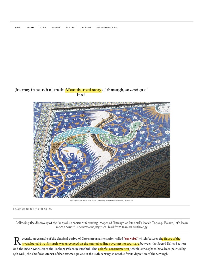 Journey in Search of Truth: Metaphorical Story of Simurgh, Sovereign of ...