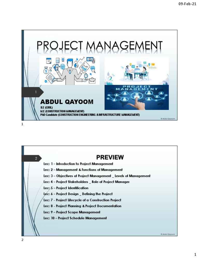 Lec 10 - Project Schedule Management | PDF | Project Management ...
