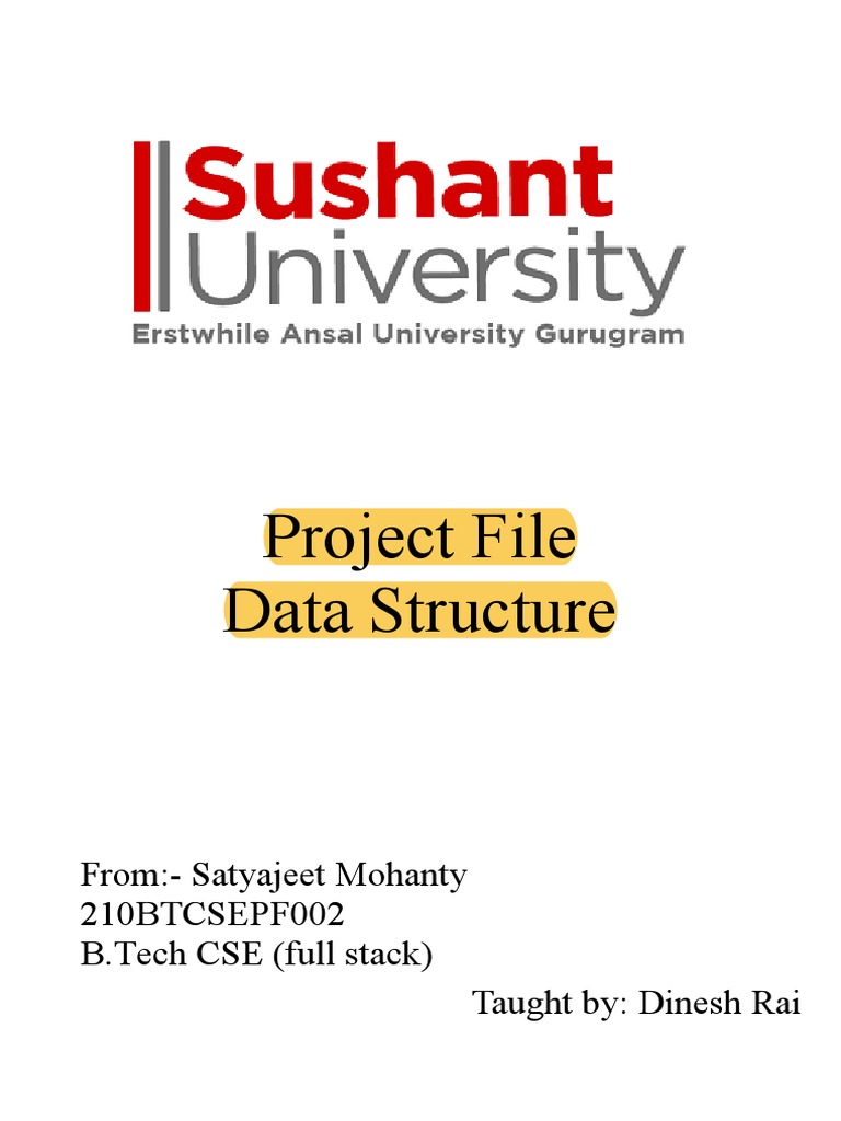 Data Structre Practical File By Satyajeet Mohanty Pdf Algorithms And Data Structures