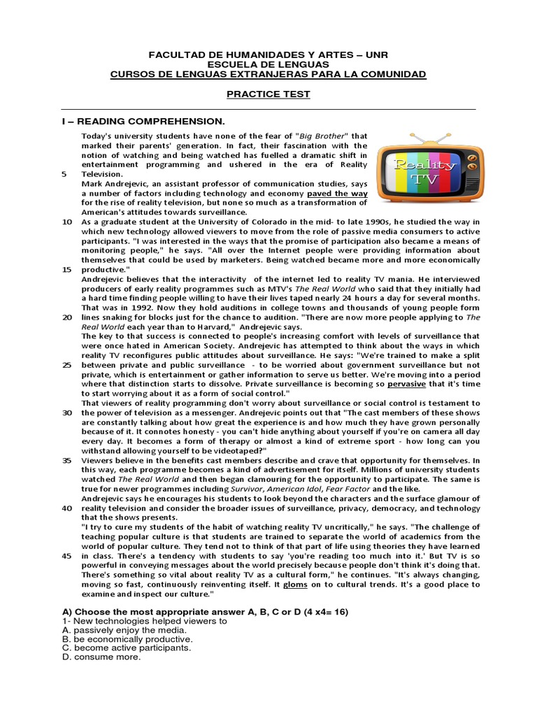 Reality Television and Surveillance: An Analysis of How Reality Shows ...