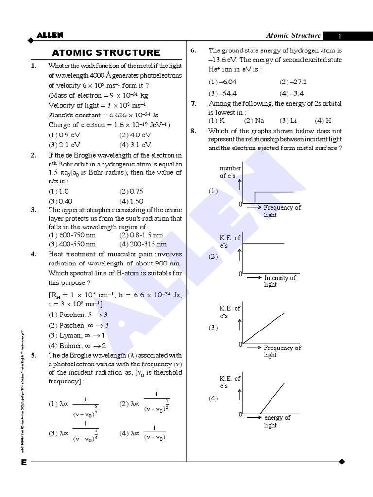 Atomic Structure | PDF | Atomic Orbital | Electron