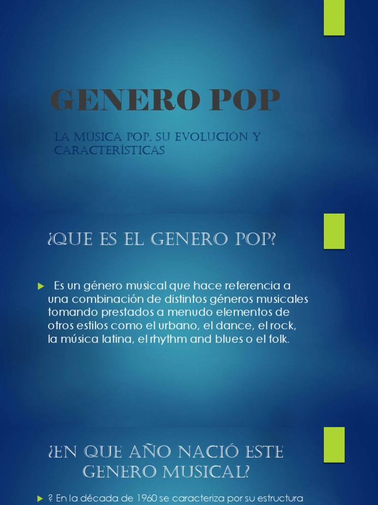 Presentacion-Genero Pop | PDF | Música pop | La música rock