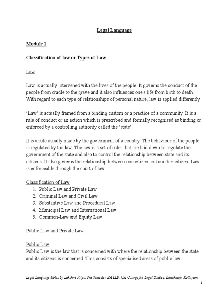 Legal Language - Sem III | PDF | Precedent | Obiter Dictum