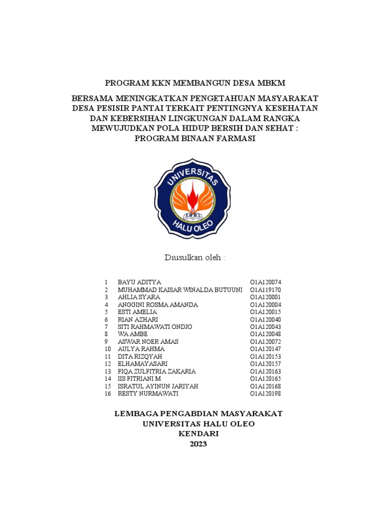 Program KKN Membangun Desa MBKM (Desa Waworaha) | PDF