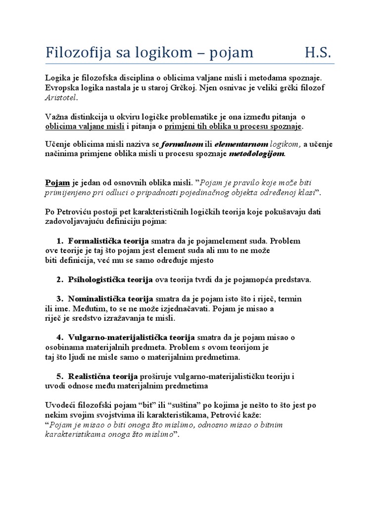 Filozofija - Pojam | PDF