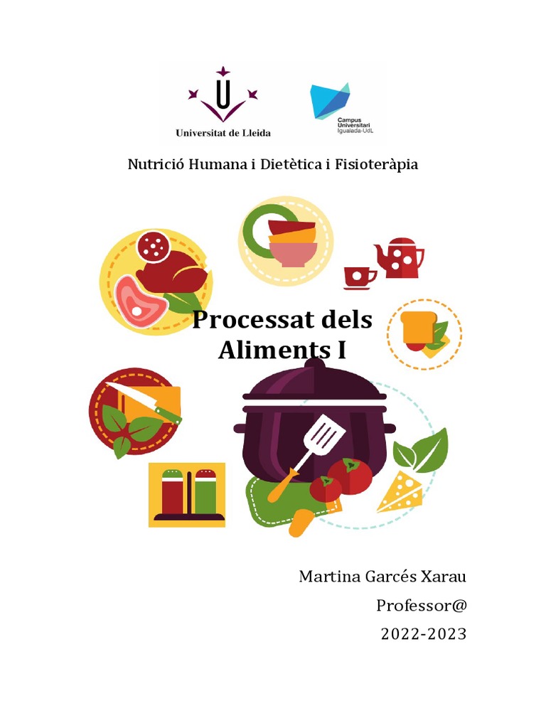 Processat Dels Aliments I: Nutrició Humana I Dietètica I Fisioteràpia | PDF
