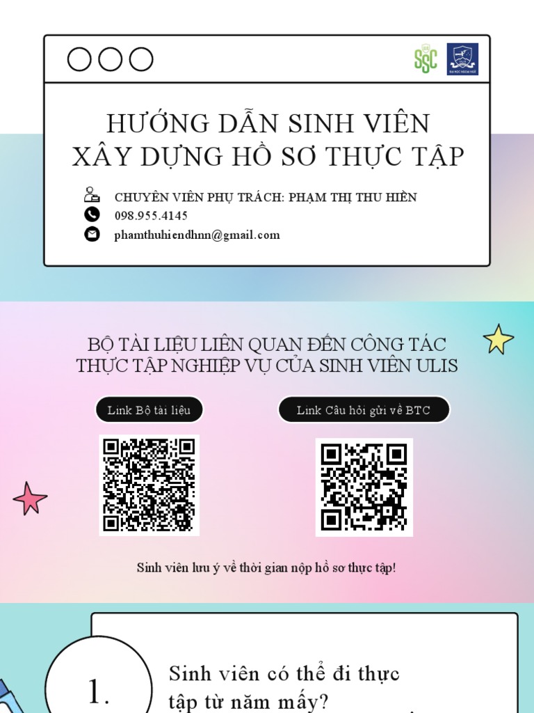 (mới) Hướng dẫn SV xây dựng Hồ sơ thực tập | PDF