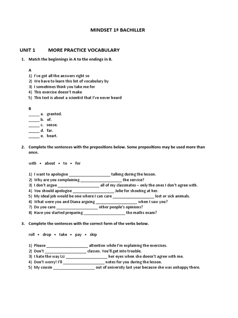 Unit 1 More Practice | PDF | Linguistics