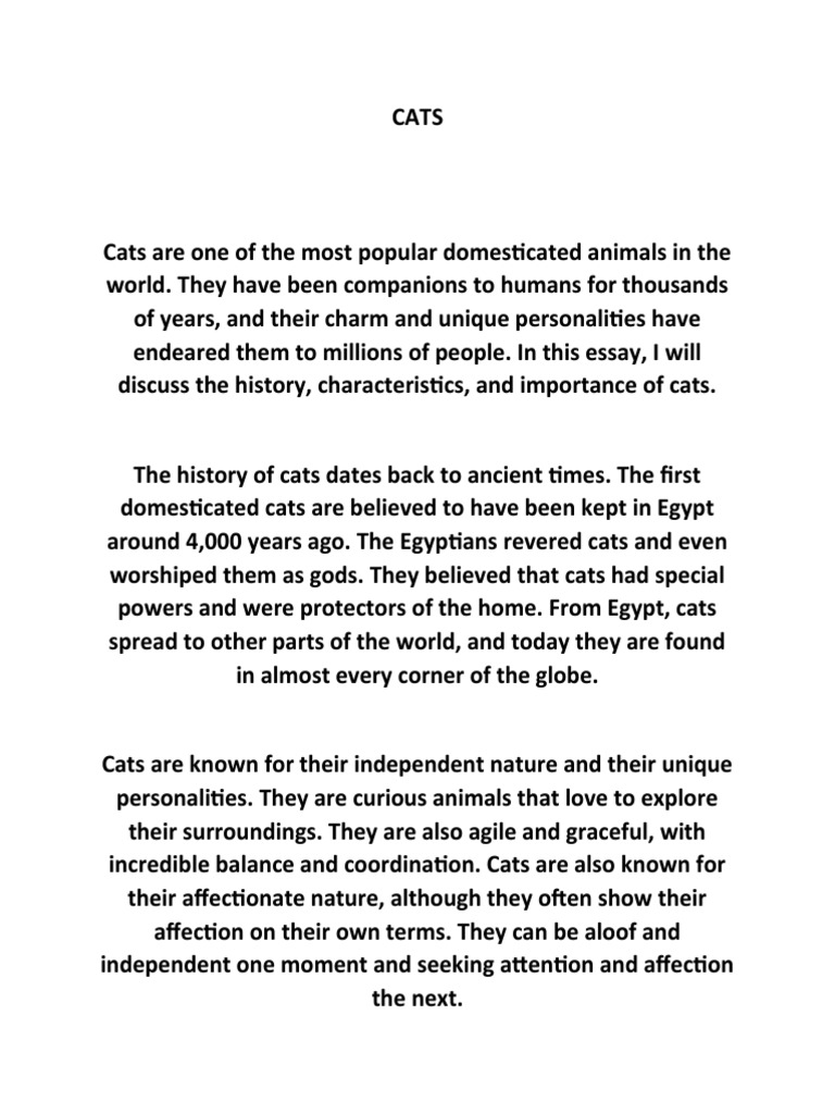 CATS | PDF | Wellness | Science & Mathematics