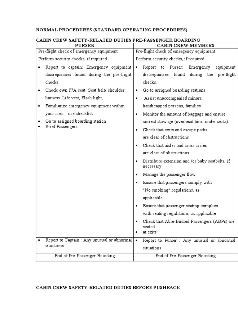 Cabin Crew Safety Procedures | PDF | Flight Attendant | Seat Belt