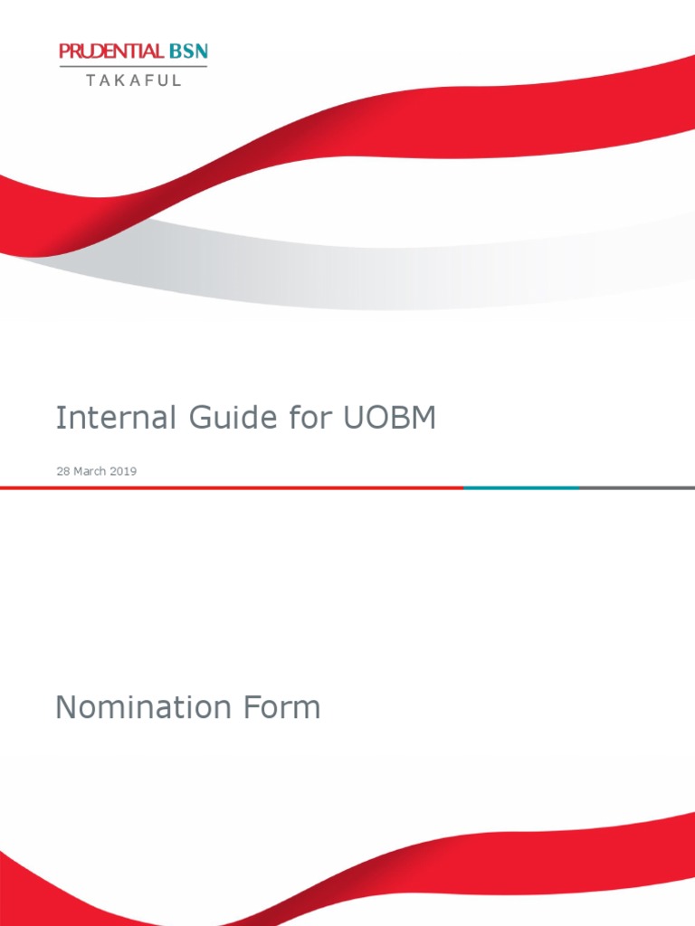 UOB Group Plan Nomination Form Guide | PDF