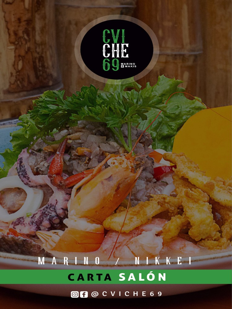 Ceviche y mariscos en Civiche 69 | PDF | Mariscos | Alimentos
