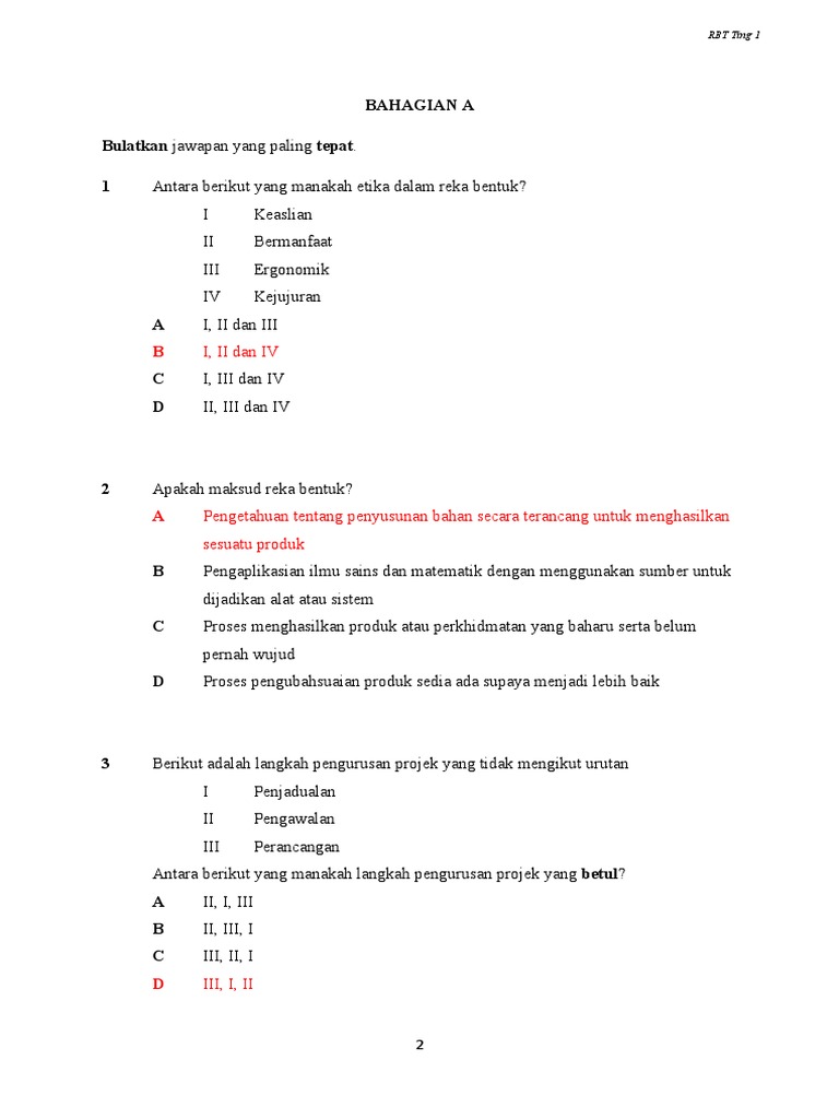 RBT Pat T1 2021 (Skema) | PDF