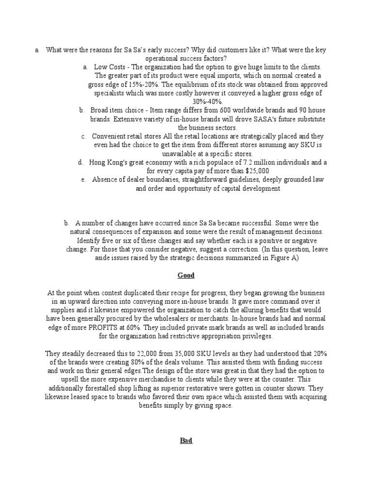 Sa Sa COSMETICS | PDF | Brand | Retail