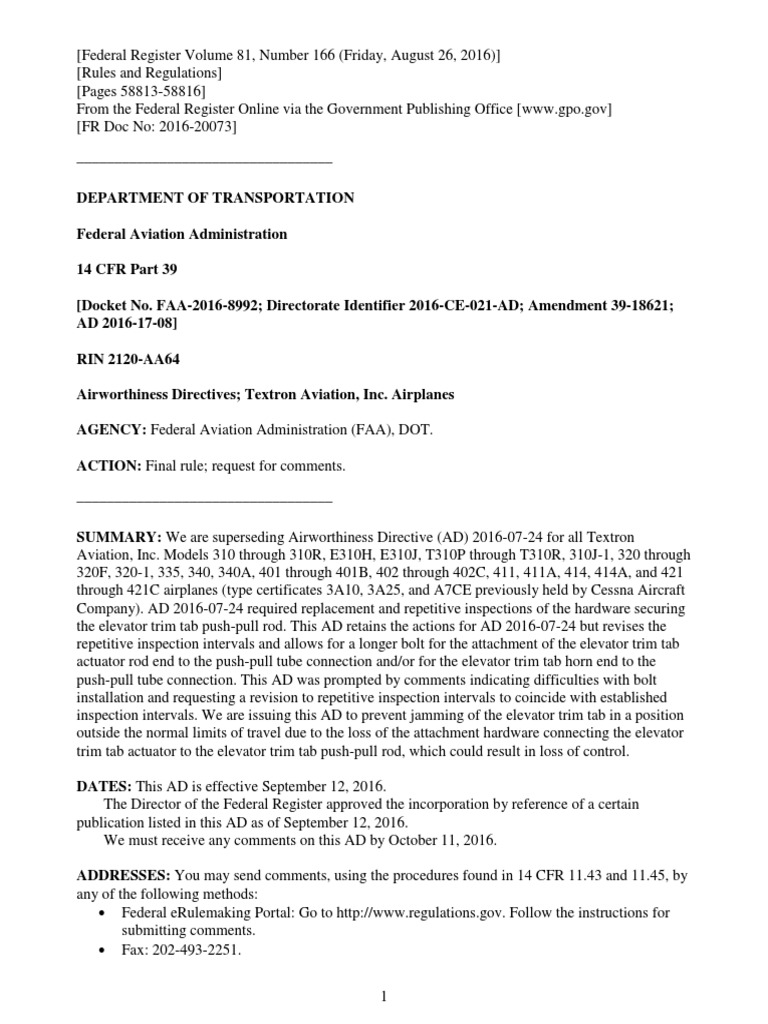 easa-pdf-federal-aviation-administration-rulemaking
