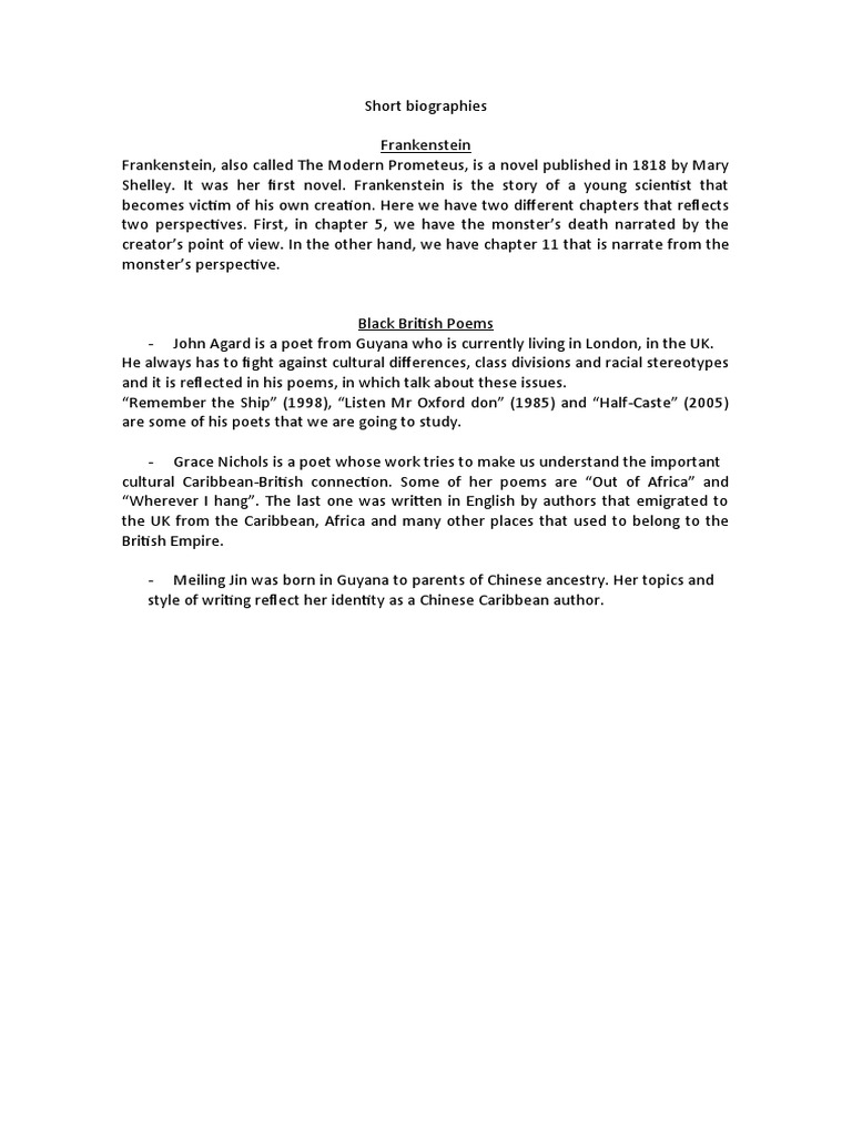 Short Biographies | PDF