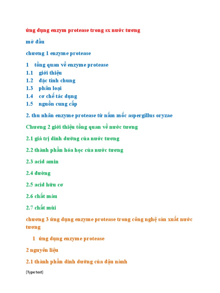 NG D NG Enzym Protease Trong SX Nư C Tương | PDF